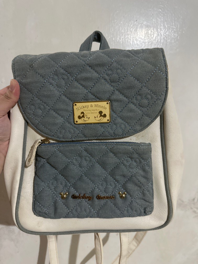 Denim MINI BACKPACK DISNEY MICKEY AND MINNIE, Luxury, Bags & Wallets on ...