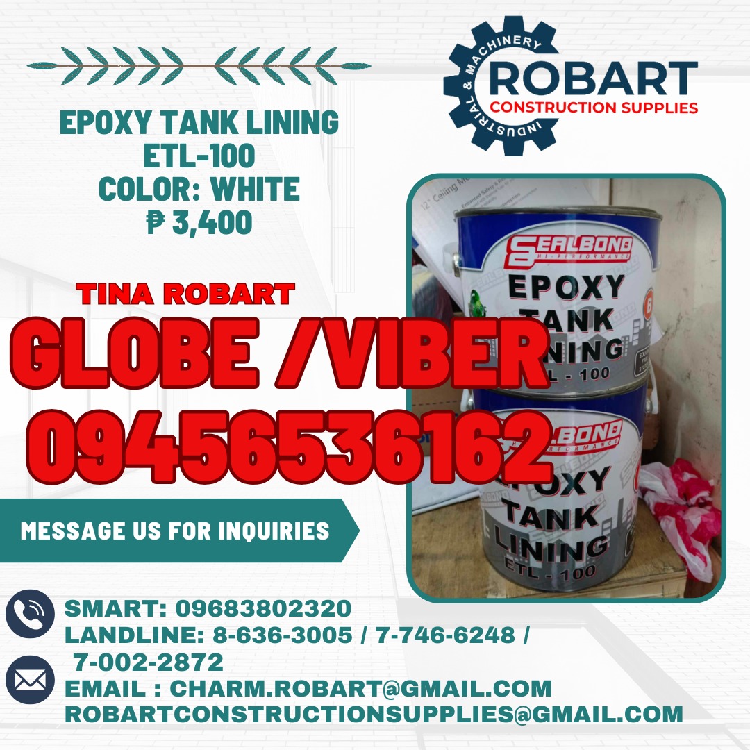 Epoxy tank lining Etl-100 White, Commercial & Industrial, Construction ...