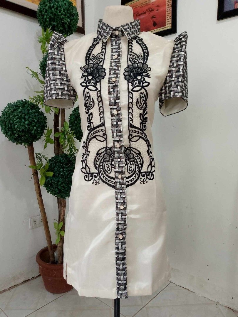 Filipiniana Dress with Ethnic design and embroidery, Women's Fashion ...