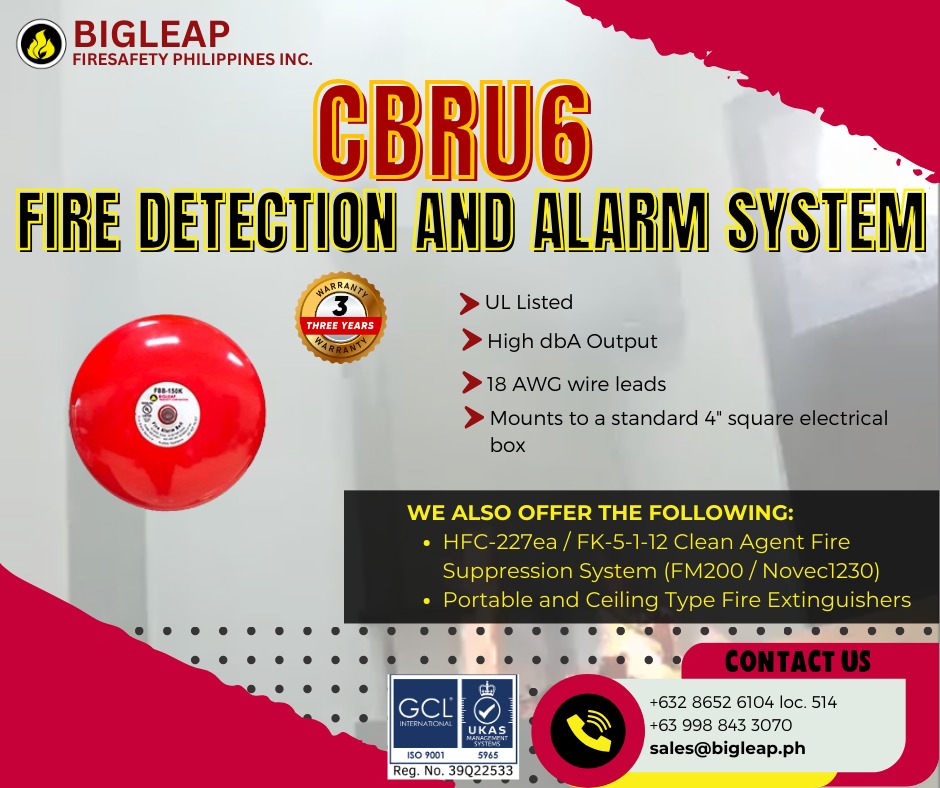 Fire alarm Bell Motor Bell 6" UL/ FM Approved, Commercial & Industrial ...