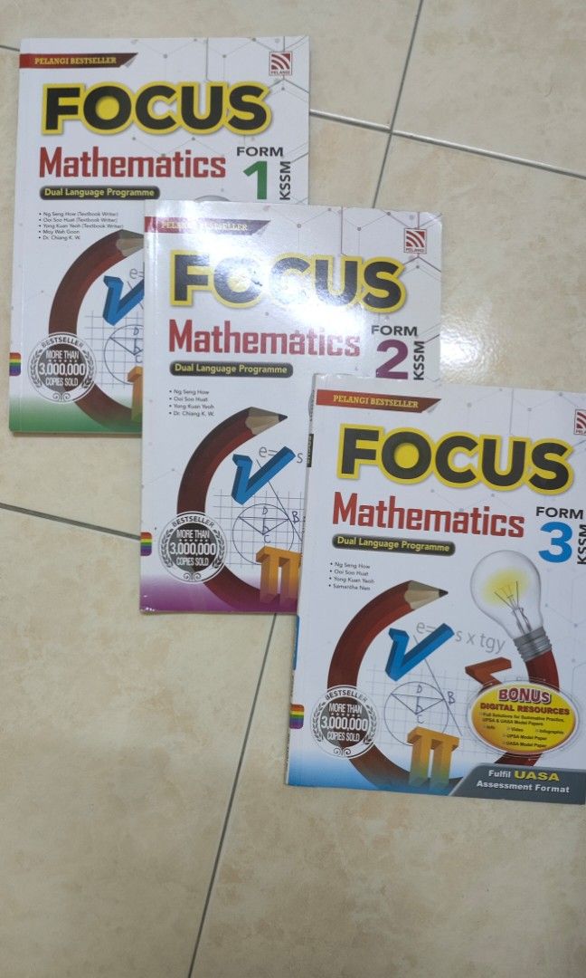 Focus Mathematics Form 1, Form 2, Form 3 KSSM, Hobbies & Toys, Books ...