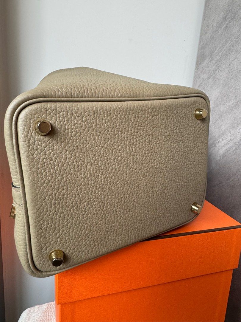Hermes Picotin 18/ 8Q Beige marfa colour/ full set/have receipt, 名牌, 手袋 ...