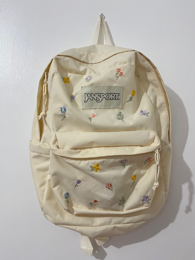 Jansport Superbreak Plus FX Embroidered Blossom Neon, Women's Fashion ...