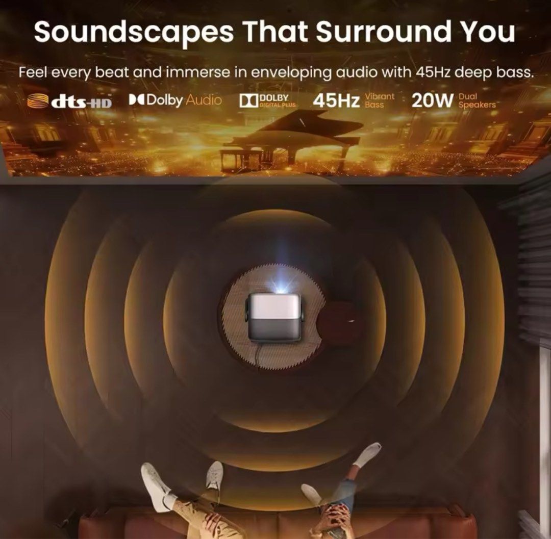 JMGO N1S Infinity Triple Laser 4K Projector, 2600 ANSI Lumens, UHD ...