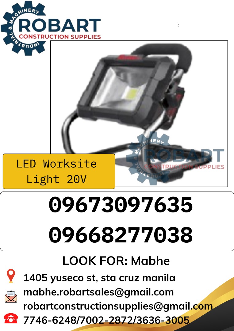 LED WORKSITE LIGHT 20V, Commercial & Industrial, Construction Tools ...