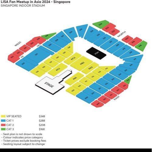 Lisa fan meet Singapore 2025 ticket . Cat 1 side by side 2 pairs ...