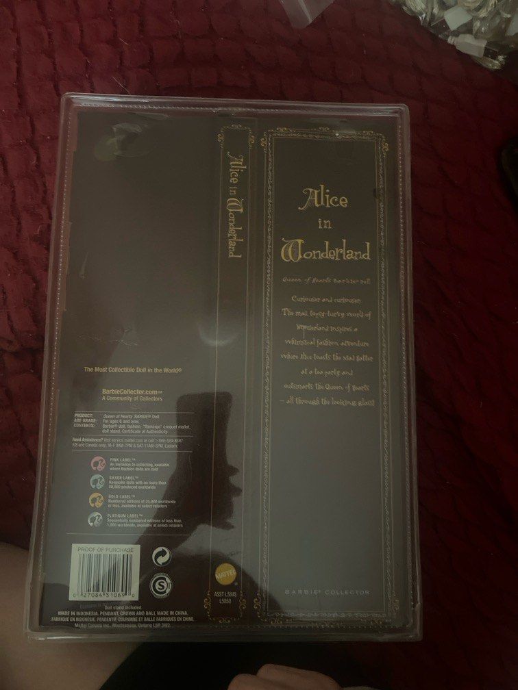 Mattel Barbie Alice in Wonderland Queen of Hearts 2007 Silver Label ...