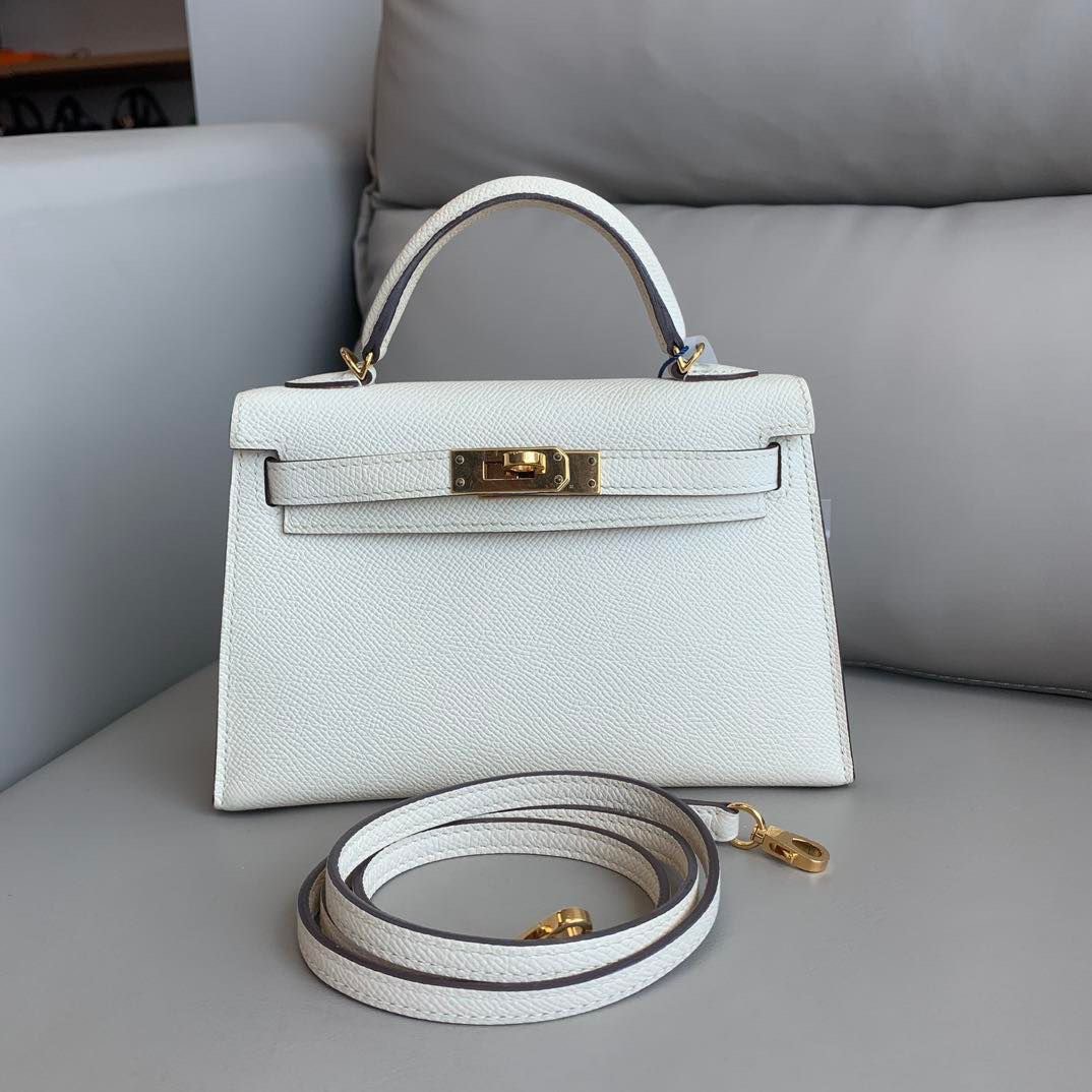 Mini Kelly Color nata Y stamp ghw Epsom, 名牌, 手袋及銀包 - Carousell