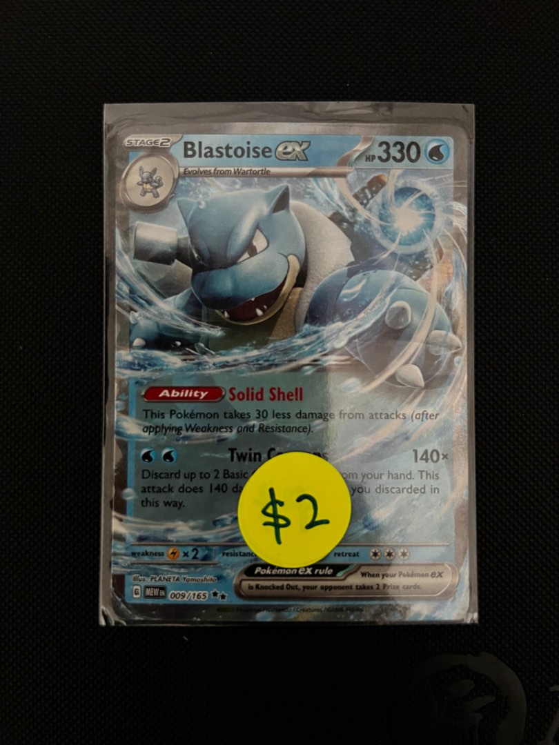 Pokemon 151 Blastoise ex English 009/165, Hobbies & Toys, Toys & Games ...
