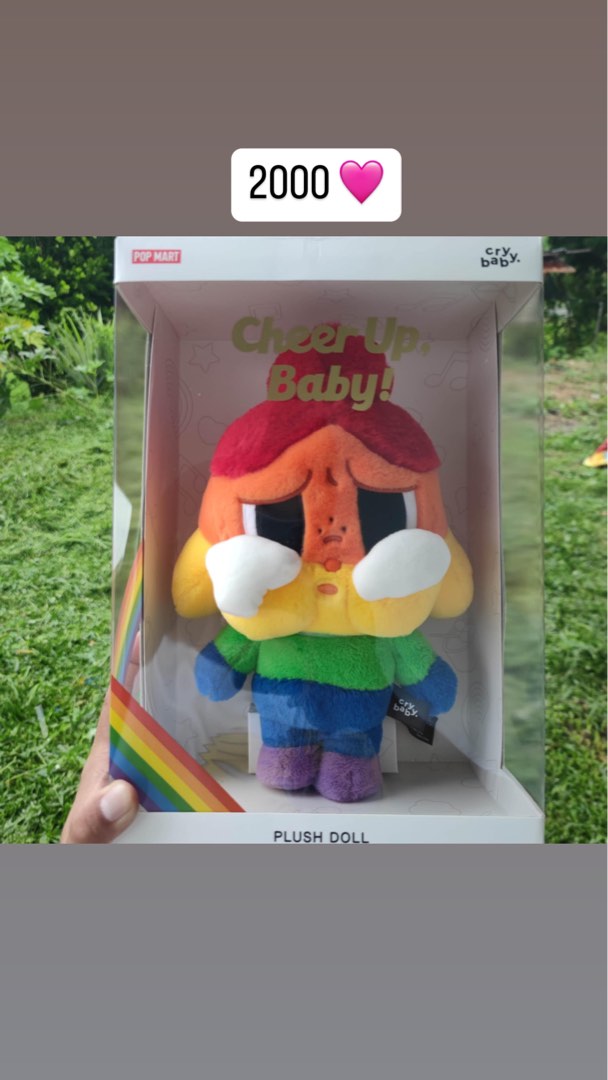 POPMART CRYBABY RAINBOW PLUSH DOLL, Hobbies & Toys, Toys & Games on ...