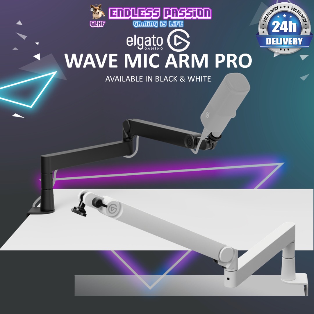 Elgato Wave Mic Arm Pro - 360° Rotatable Low Profile Gas Spring ...