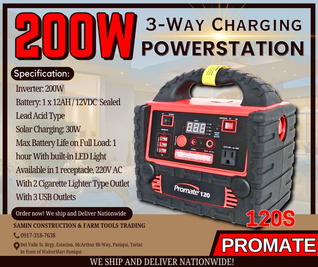 PROMATE 200W Powerstation / Portable Generator 120s, Furniture & Home ...