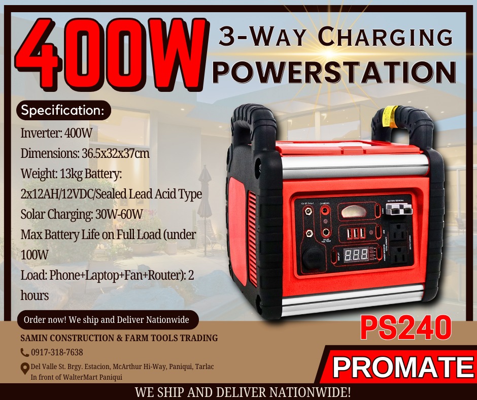 PROMATE 400W Powerstation / Portable Inverter Generator, Furniture ...