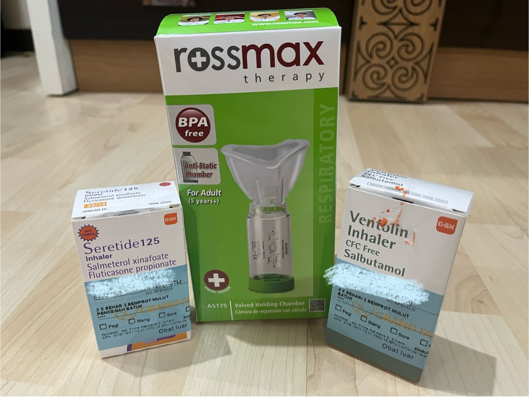 Rossmax Aerospacer dan inhaler / Anti-static Chamber / alat terapi asma ...