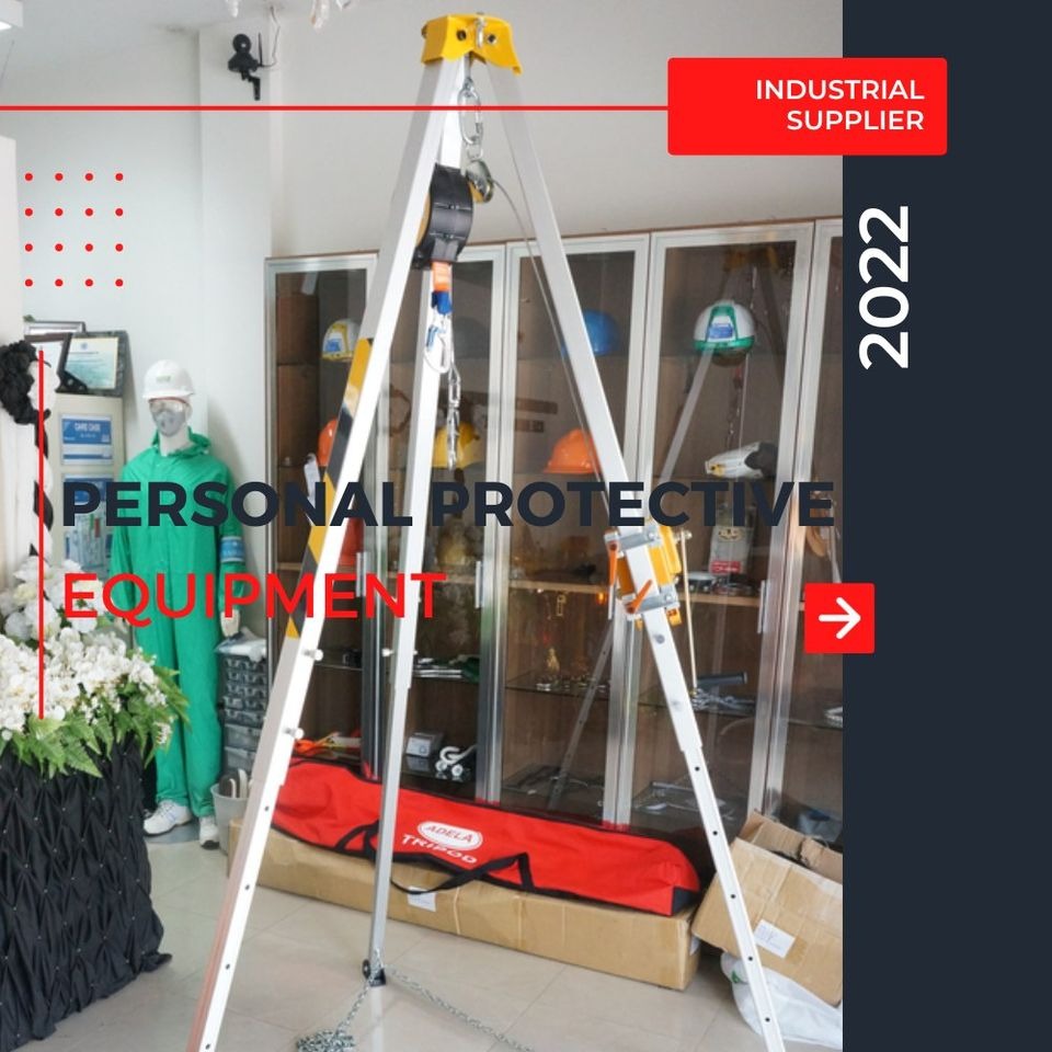 RT025 Tripod Auto-braking winch with 15M galvanized steel wire cable ...