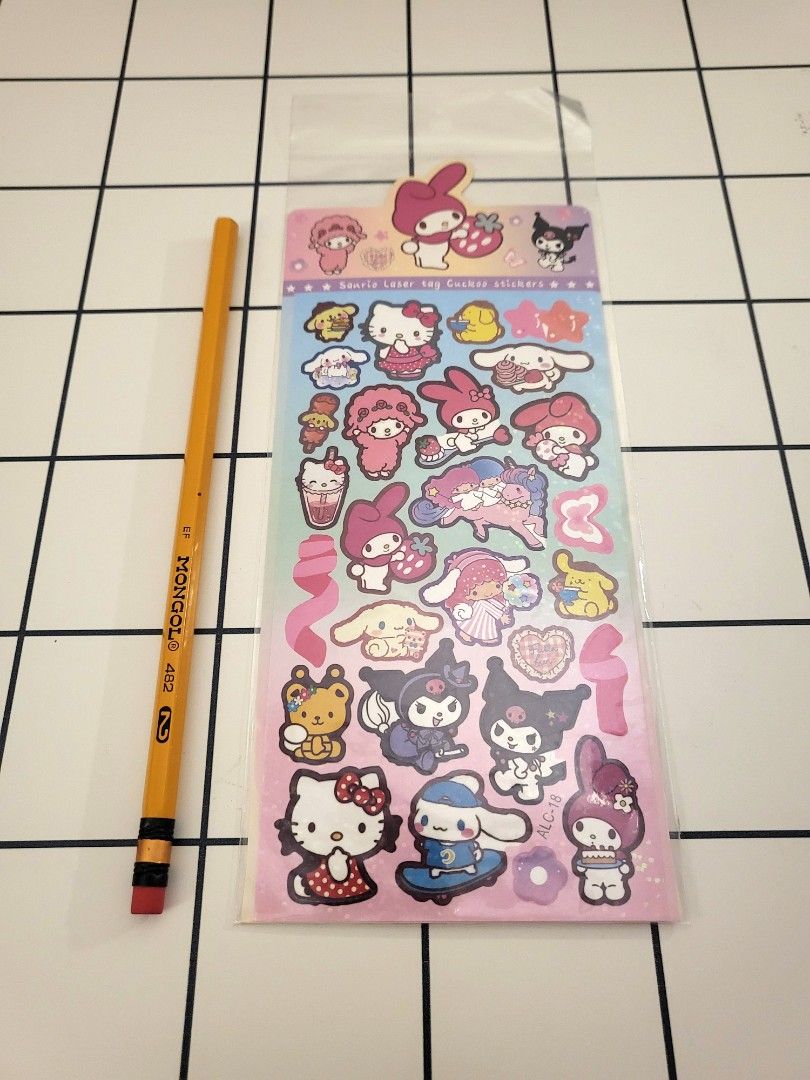 Sanrio Sticker Sheet, Hobbies & Toys, Stationary & Craft, Other ...