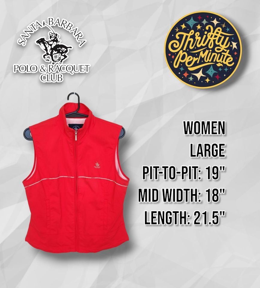 Santa Barbara Polo & Racquet Club Women's Full Zip Vest, Women's ...