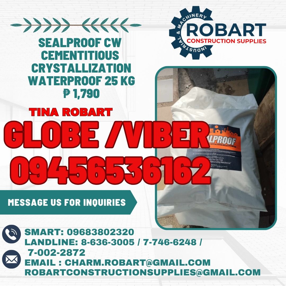 Sealproof CW cementitious crystallization waterproof 25 kilos, Commercial & Industrial ...