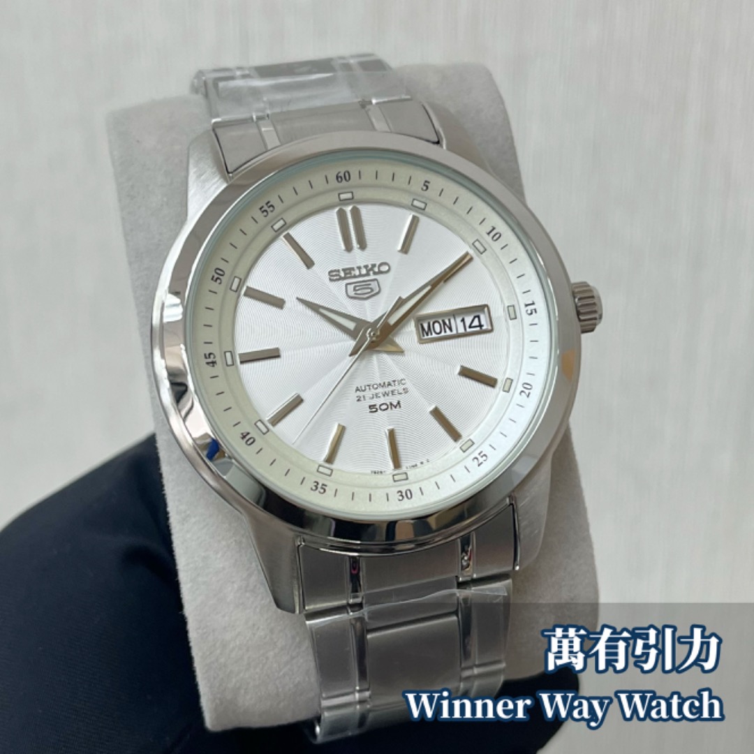 Seiko 5 自動機械錶 SNKM83K1 有錶盒及說明書 保養一年 門市交收/SF順豐到付, 男裝, 手錶及配件, 手錶 - Carousell