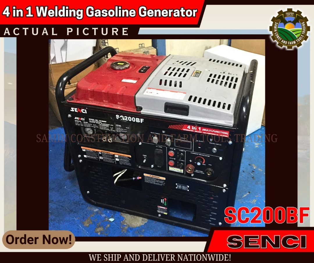 SENCI Japan 4 in 1 Multi-Function Open Type Gasoline Welding Generator ...