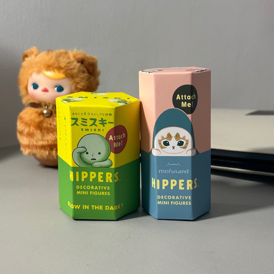 set only: mofusand hipper - saw shark and smiski hipper - trying to ...