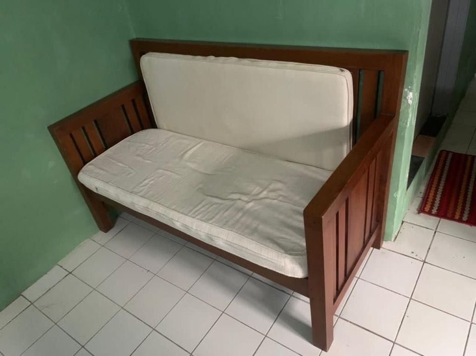 Sofa Jati 2 Seater, Furniture & Home Living, Furniture, Sofas on Carousell
