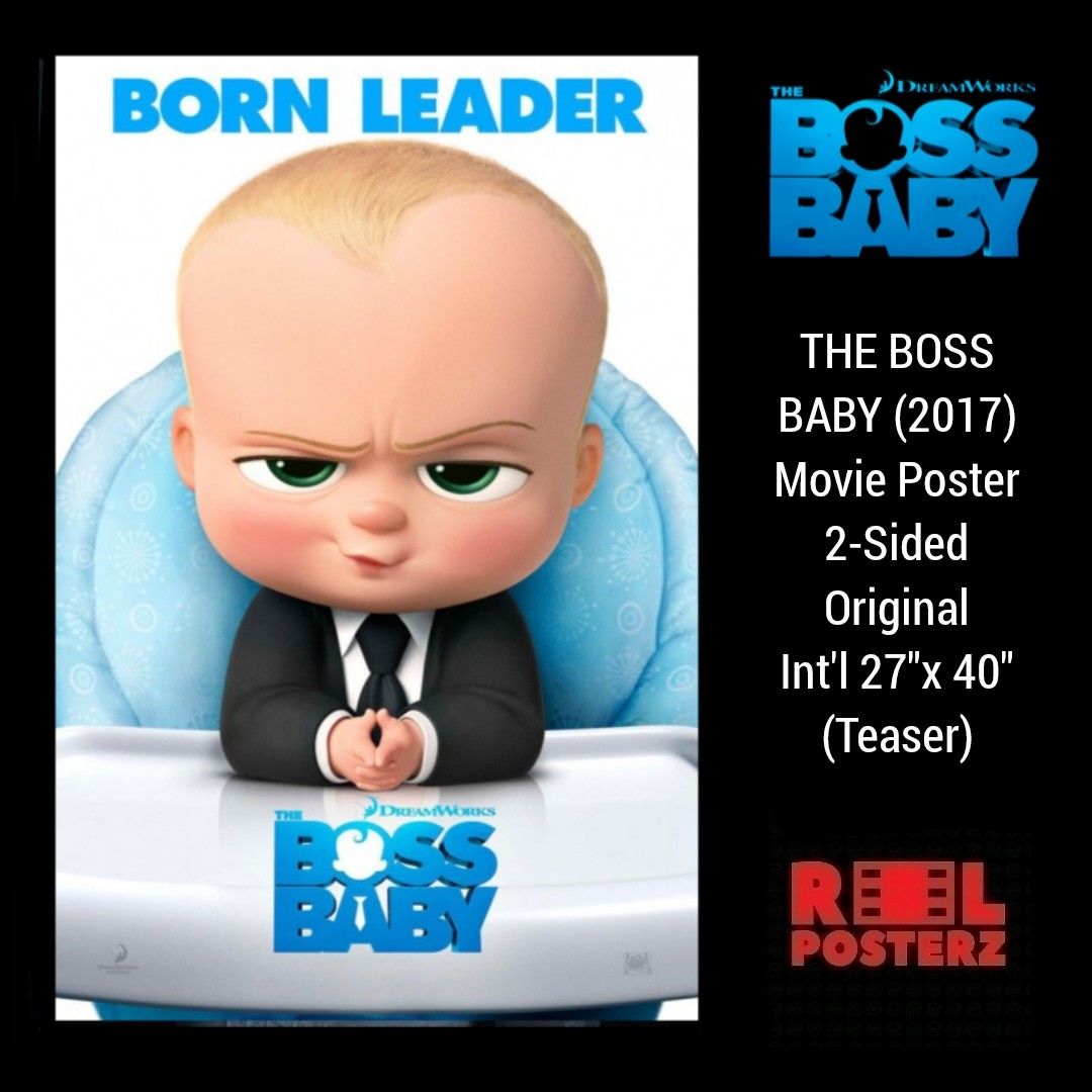 THE BOSS BABY (2017) Movie Poster 2-Sided Original International 27"x ...