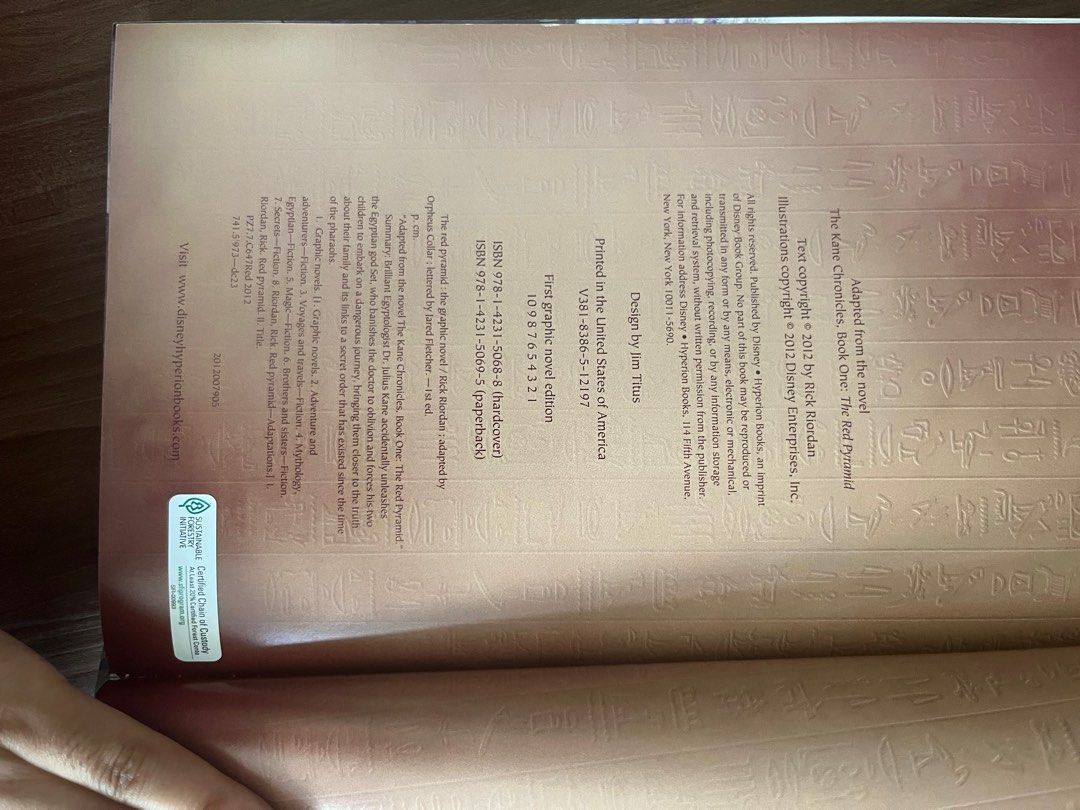 The Red Pyramid series graphic novel by Rick Riordan, Hobbies & Toys ...