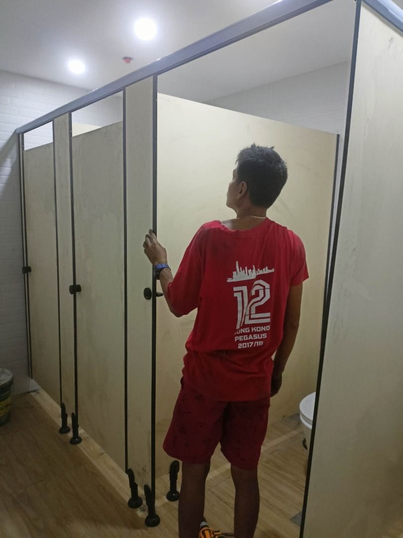 Toilet Partition Phenolic Board 12 mm with PWD, Slop Sink, Urinal ...