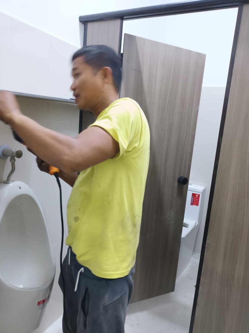 Toilet Partition Phenolic Board 12 mm with PWD, Slop Sink, Urinal ...