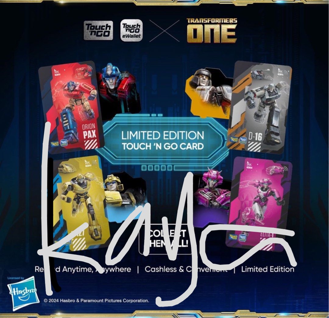 (Stock on hand )Touch and go tng nfc card transformers different item ...