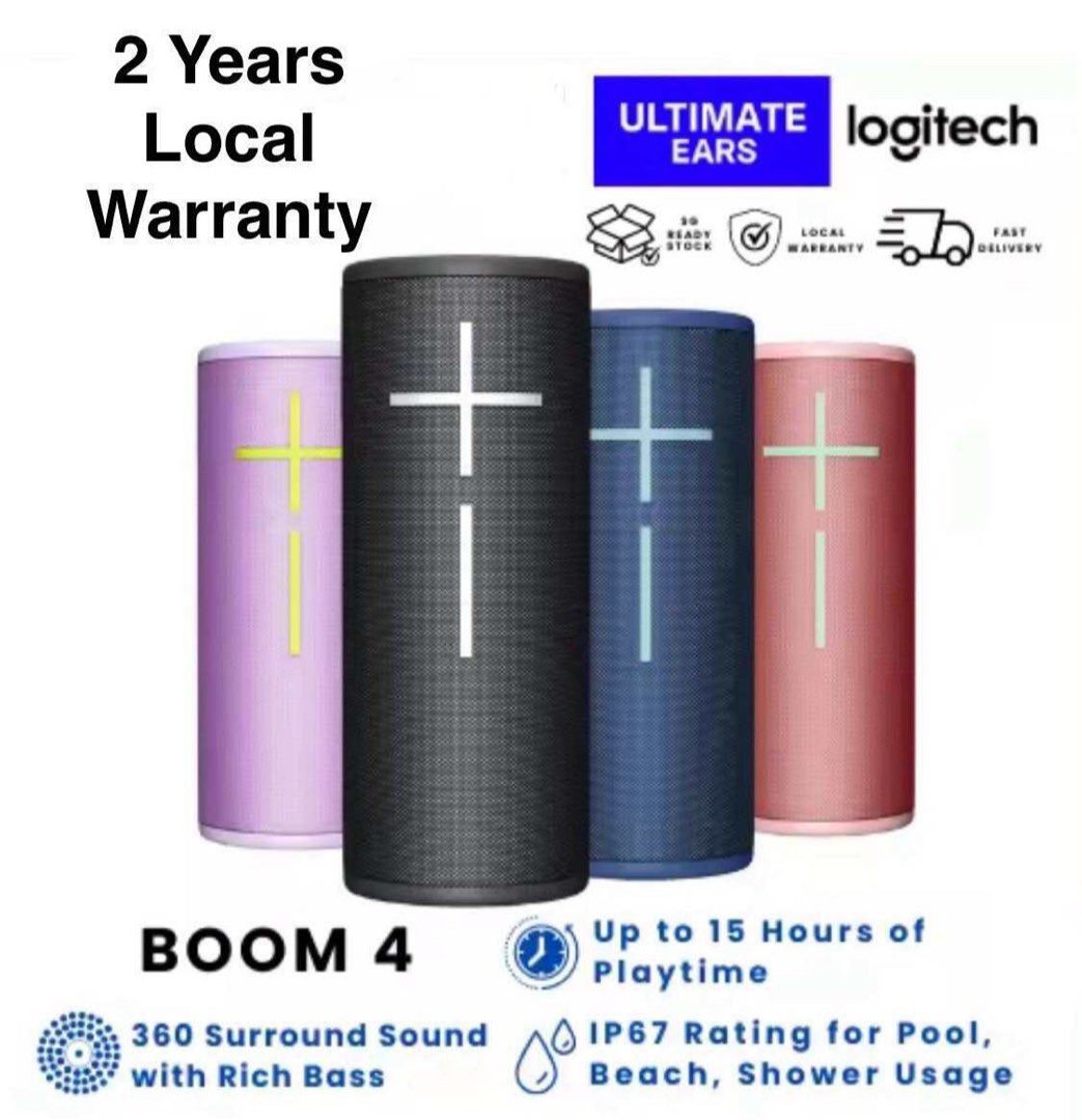 Bluetooth Speaker Ultimate Ears BOOM 4 Portable Wireless With ...