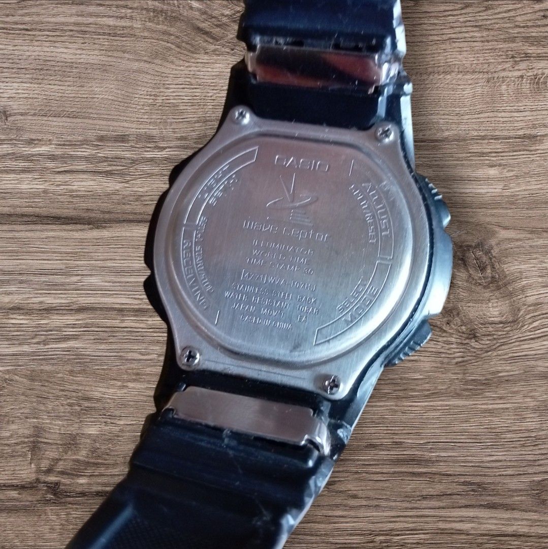 Vintage Casio Wave Ceptor WVA-107HJ, Fesyen Pria, Jam Tangan di Carousell