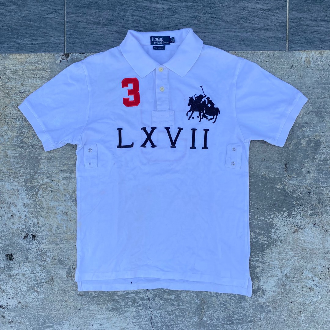 Vintage Polo Ralph Lauren Number 3, Men's Fashion, Tops & Sets, Tshirts ...