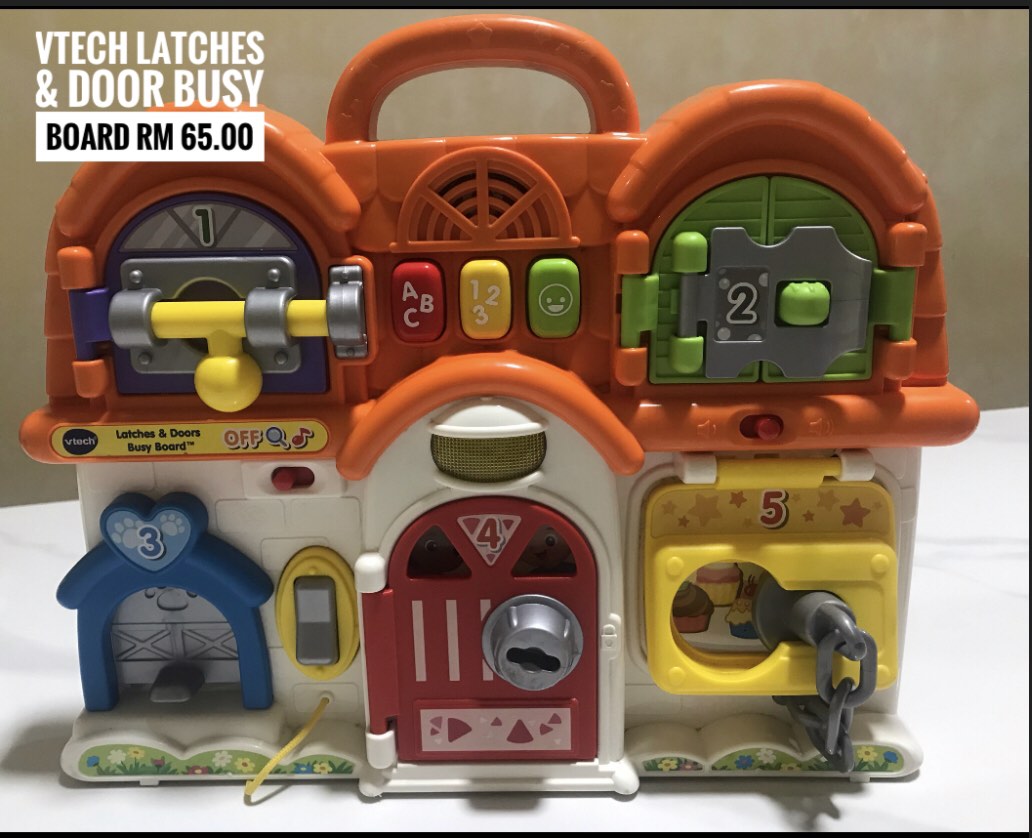 Vtech Latches n Door Busy Board, Hobbies & Toys, Toys & Games on Carousell