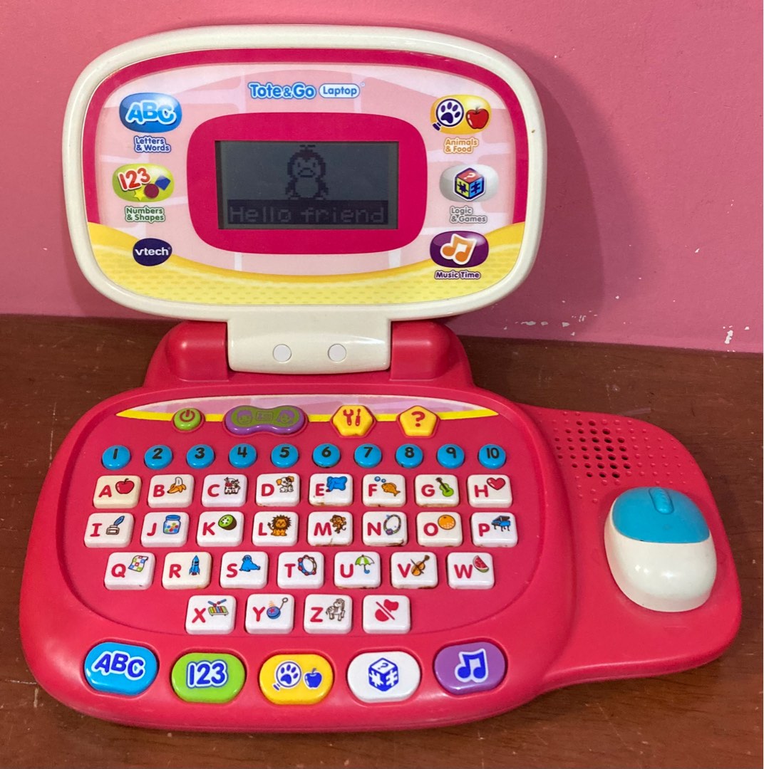 vtech Tote and Go Laptop, pink, Hobbies & Toys, Toys & Games on Carousell