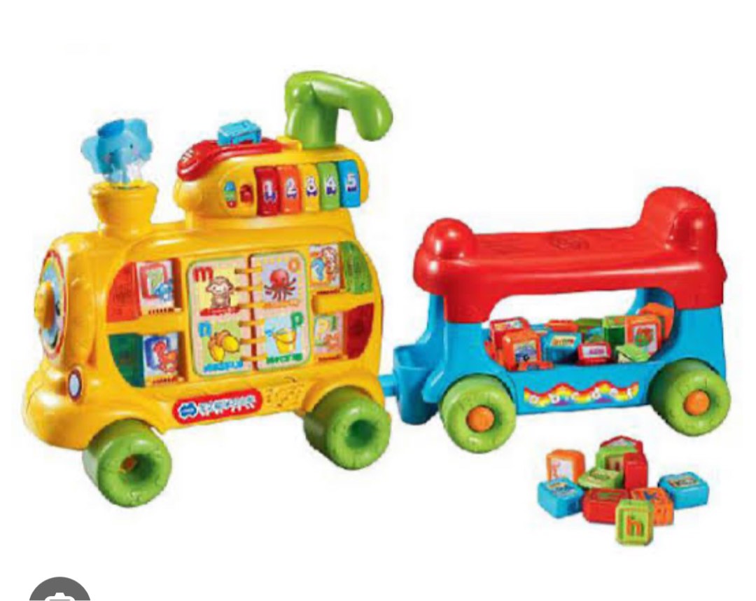VTECH TRAIN PUSH WALKER YELLOW KERETA BALOK BLOCK LENGKAP PL, Bayi ...