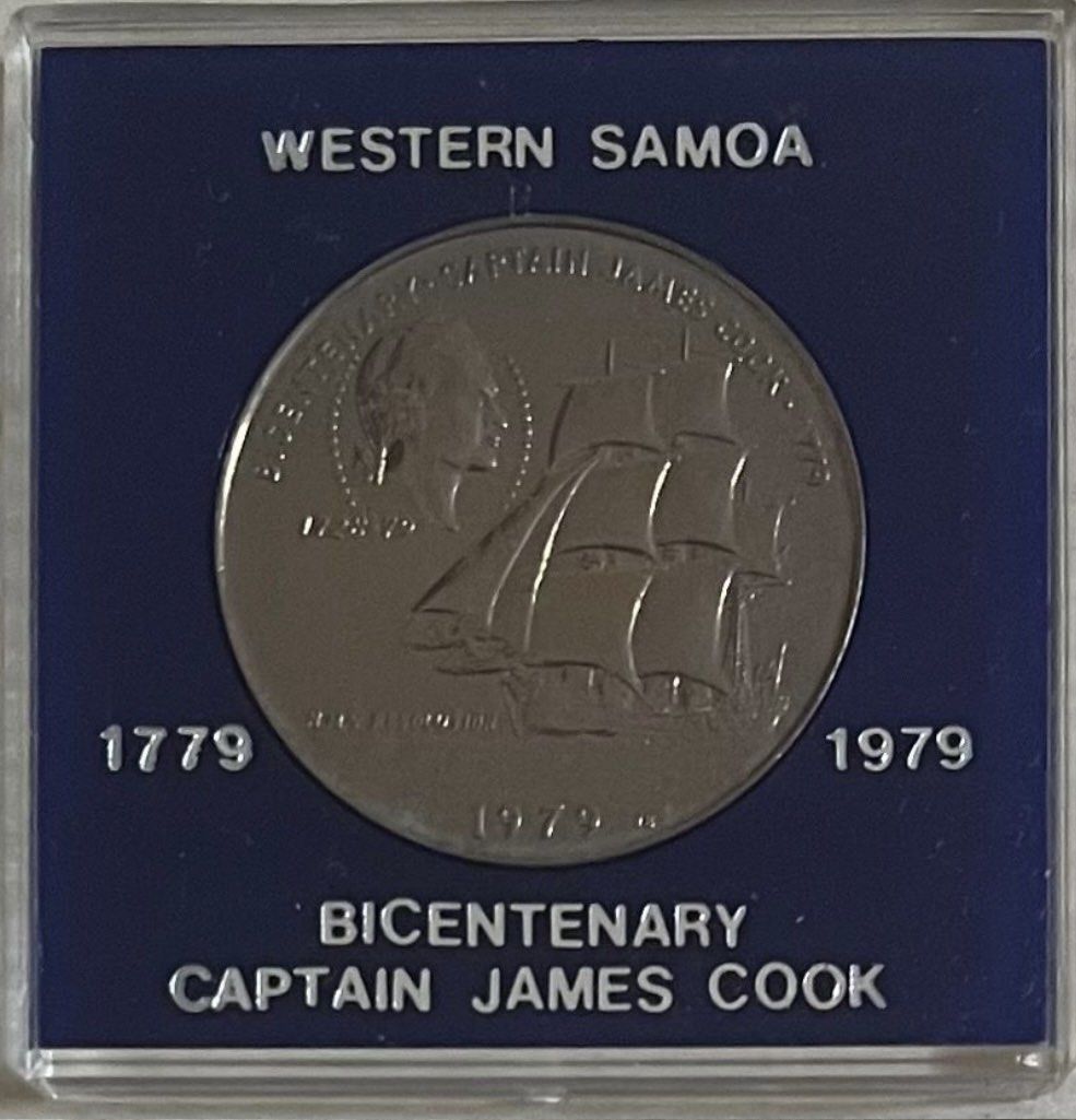 Western Samoa 1979 Bicentenary Captain James Cook One Dollar Coin ...
