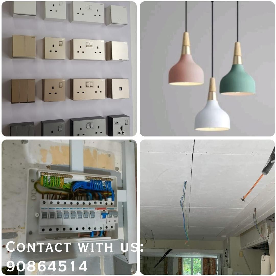 Whole house rewiring and installation/ Cove light/ false ceiling/ L box ...
