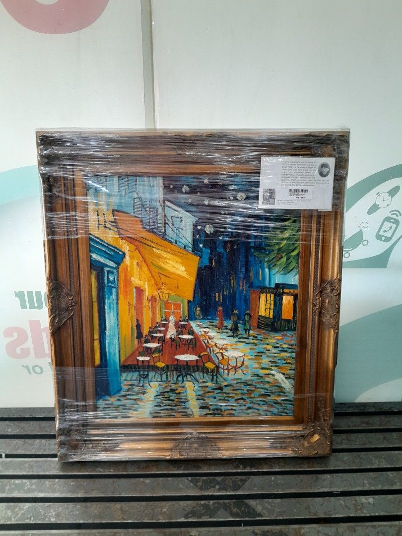 Wood Monet Van Gogh Frame Oil Painting 27" x 31", Furniture & Home ...