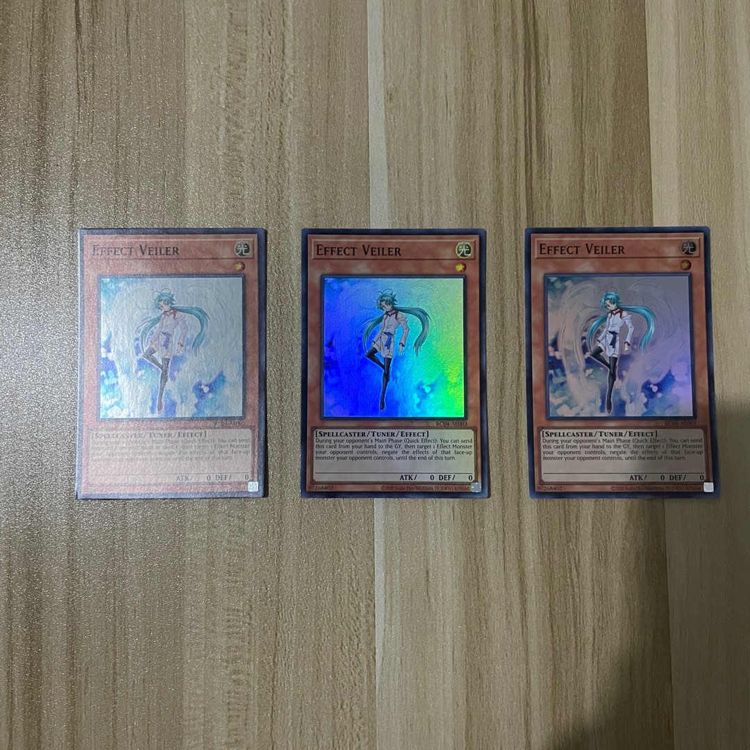 Yugioh TCG Effect Veiler x3, Hobbies & Toys, Toys & Games on Carousell