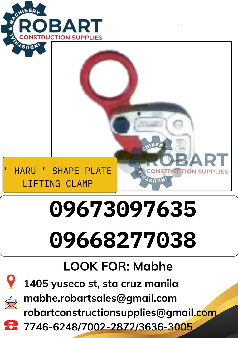 " HARU " SHAPE PLATE LIFTING CLAMP, Commercial & Industrial ...