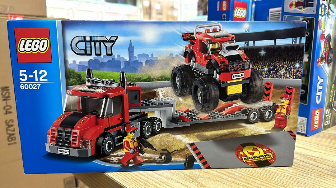 sold 全新 Lego 60027 Monster Truck Transporter City 城市系列 拖拉車, 興趣及遊戲, 玩具 ...
