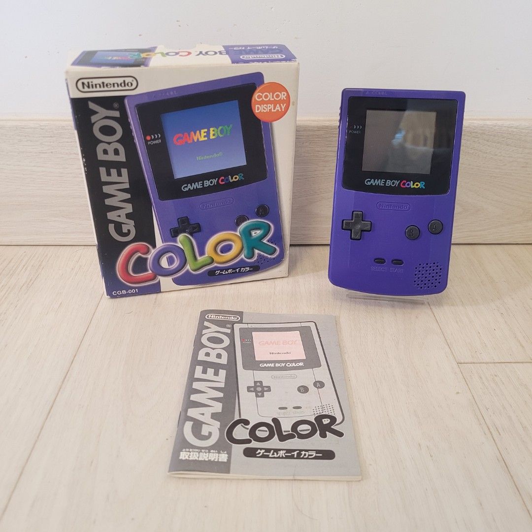 原裝 Original Purple Gameboy Color with Manual CGB-001 任天堂 Game boy ...