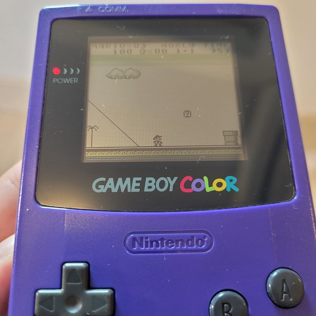 原裝 Original Purple Gameboy Color with Manual CGB-001 任天堂 Game boy ...