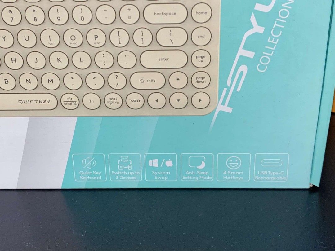 A4tech FBK36C AS Fstyler Bluetooth & Wireless Rechargeable QuietKey ...