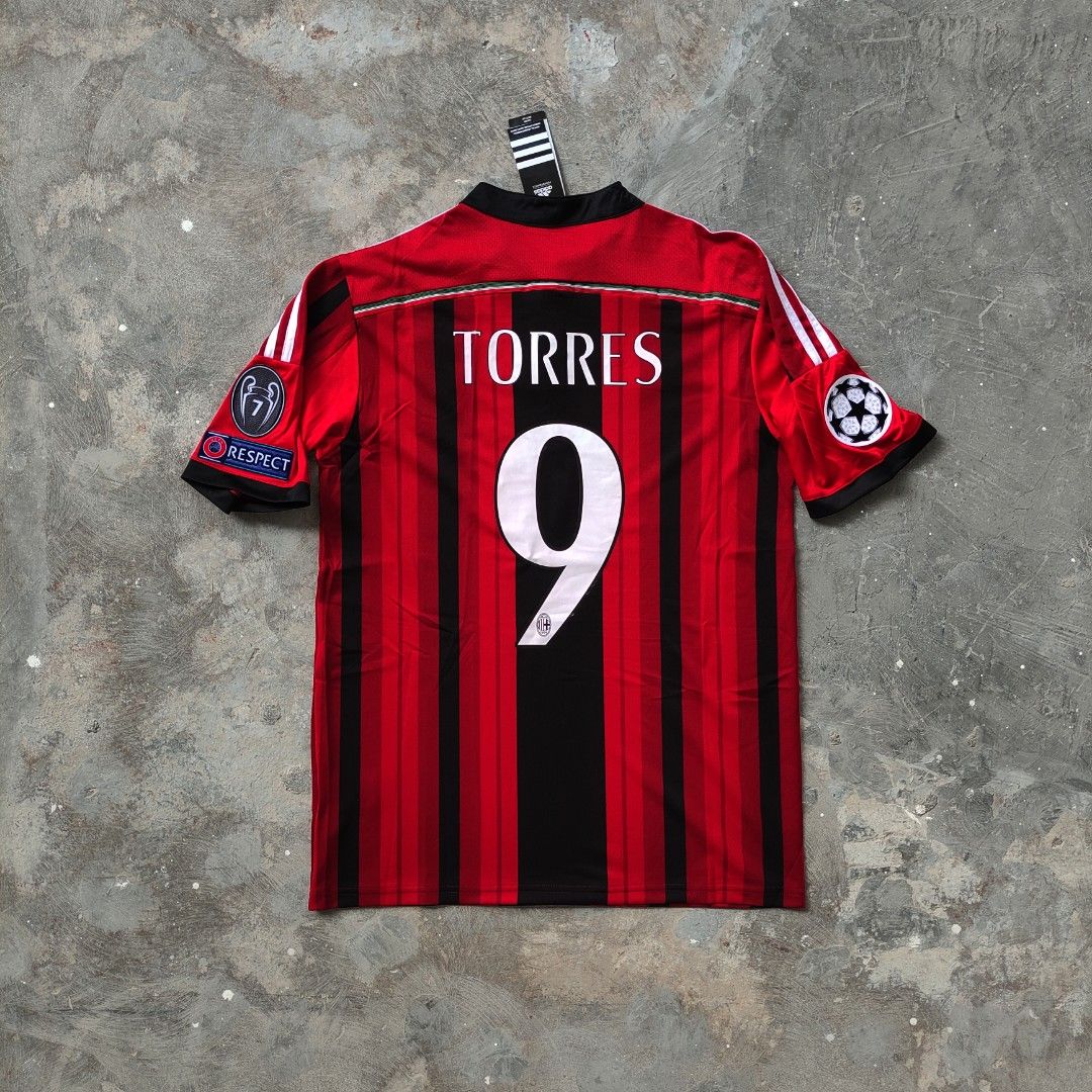 AC Milan 14/15 Home Kit nameset Torres No 9 Adidas, Men's Fashion ...