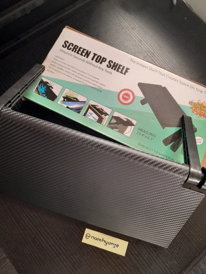 Adjustable TV or Monitor Screen Top Storage Shelf Rack ...