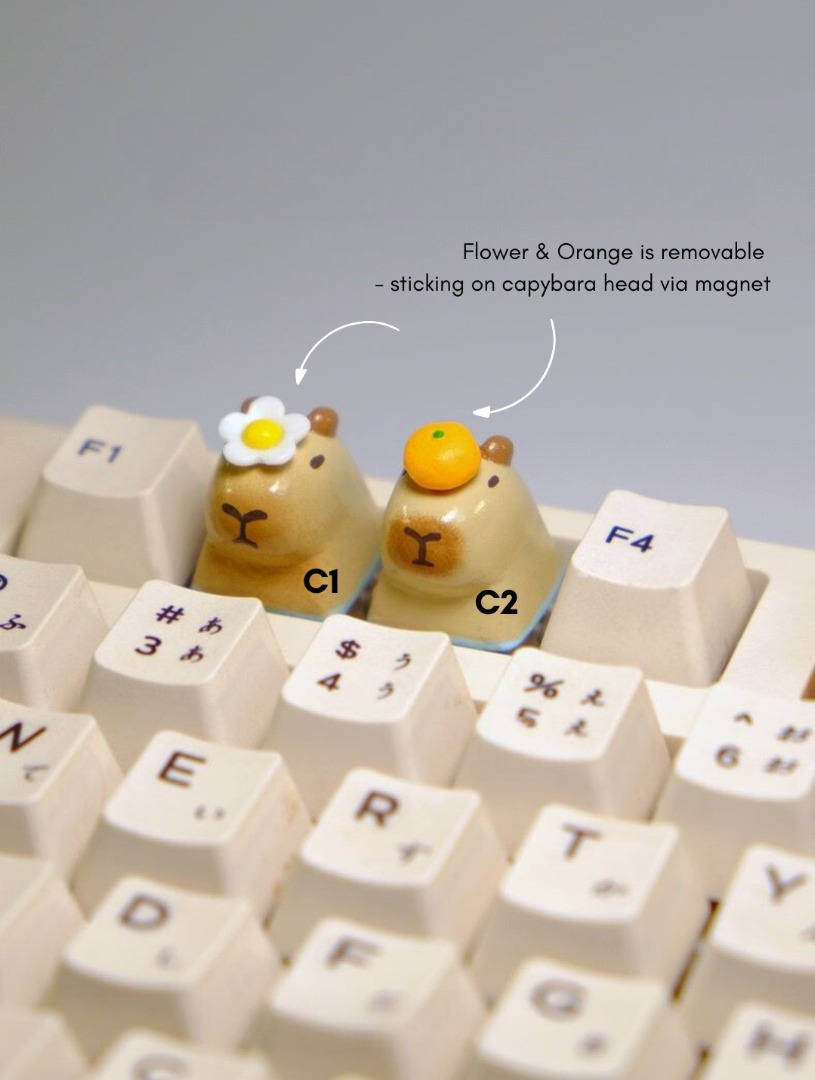 Aesthetic Capybara Artisan Keycap, Computers & Tech, Parts ...