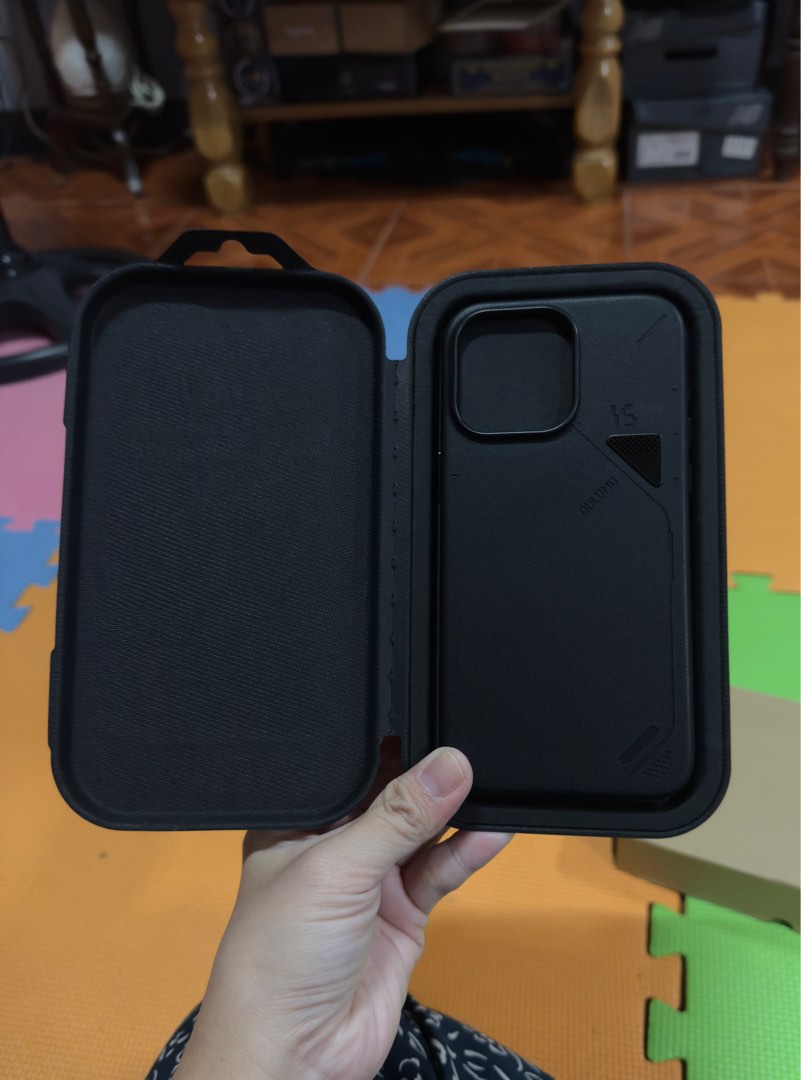 Aulumu A15 Black Vegan Leather Case for iPhone 15 Pro Max, Mobile ...